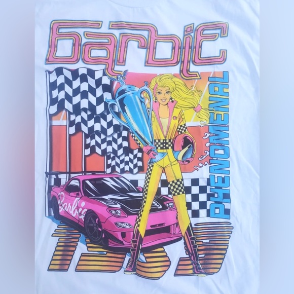 Tops | New Mattel 223 Barbie Phenomenal 1959 Hot Pink Race Car Tshirt ...